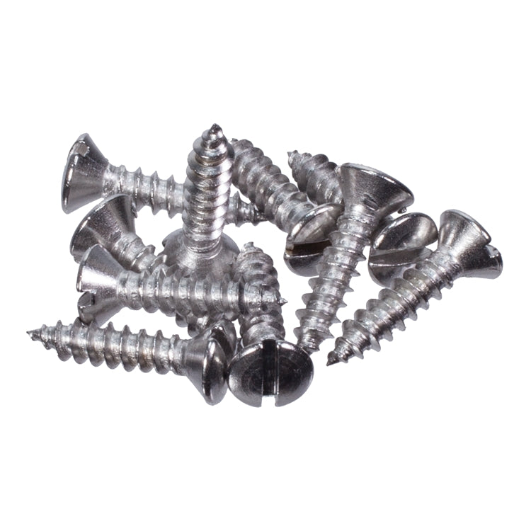 Trim Screw Pack 1/2", Packet Of 10 Trim Screws - Stainless Steel, Slot ...
