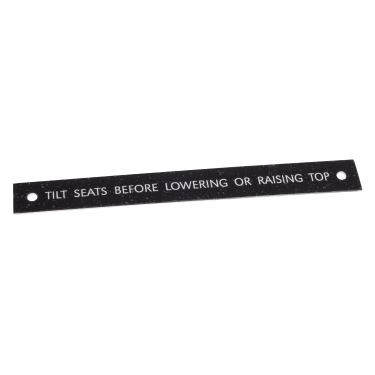 Tilt Seat Plate, Tilt Seat Plate On Convertible Top - "Tilt Seats Befo ...